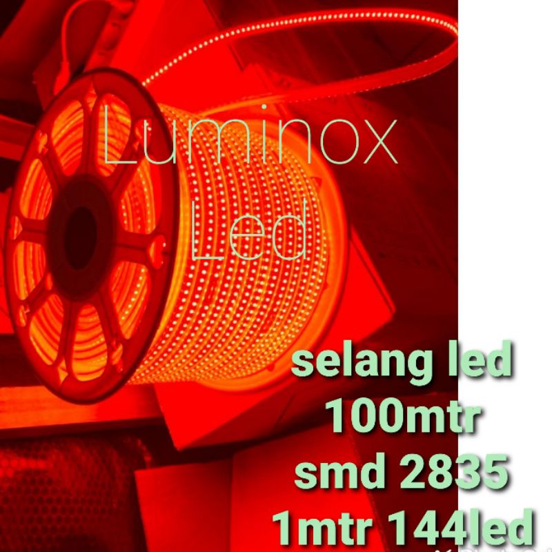 Jual selang led merah 2835 smd 144led strip light drop ceiling dan hias ...