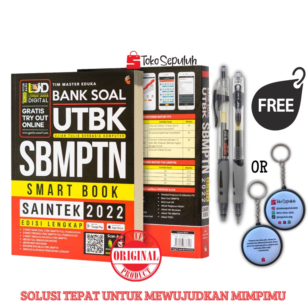 Jual BUKU SBMPTN SAINTEK - BUKU UTBK SAINTEK - BANK SOAL UTBK SBMPTN SMART BOOK SAINTEK 2022 ...