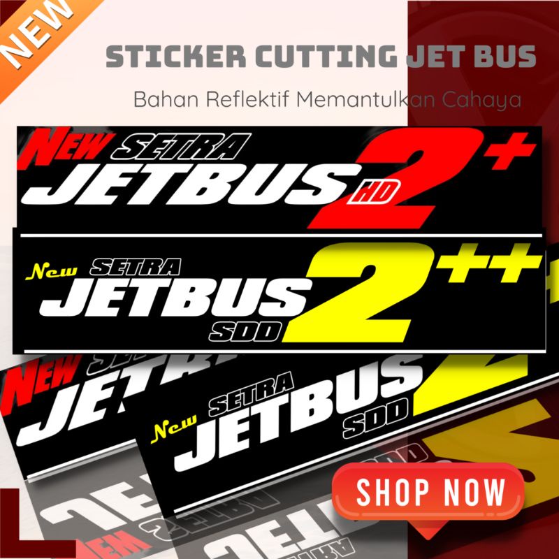 Jual Sticker Jet Bus Elf travel Pariwisata Cutting Sticker Jetbus Bahan ...
