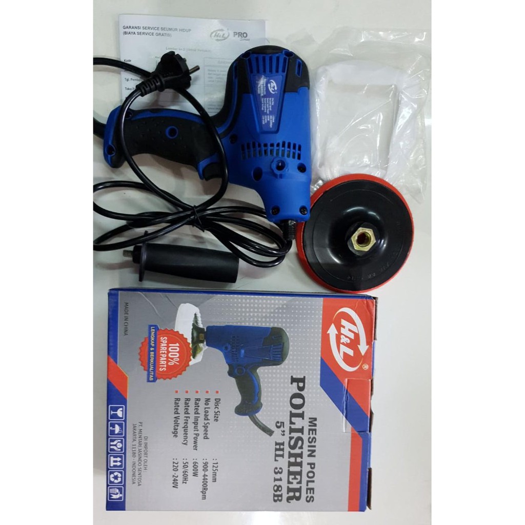 Jual HNL 318B Polisher 5 inch VARIABLE SPEED Mesin Poles Mobil Polisher modern HL ryu | Shopee ...