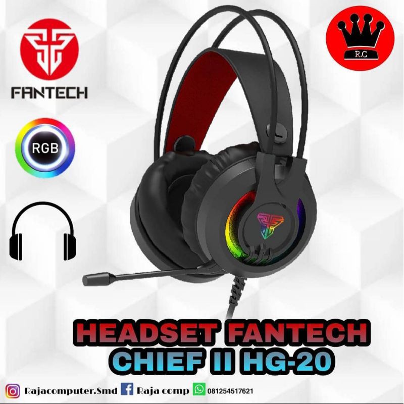 Jual FANTECH HG20 CHIEF II RGB GAMING HEADSET | Shopee Indonesia
