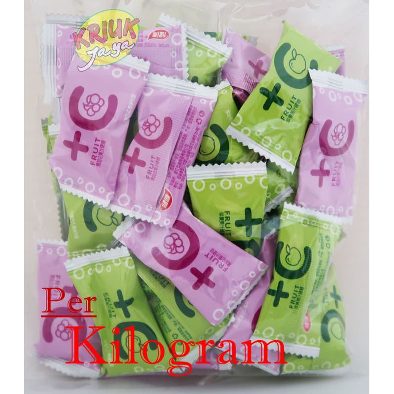 Jual Permen Buah +C Rasa Anggur Dan Apel ( KILOAN / CURAH ) | Shopee ...