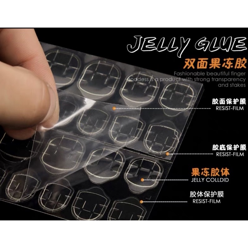 Jual Lem kuku gel tempel / Double-sided Jelly Glue 0.5mm (12pcs ...
