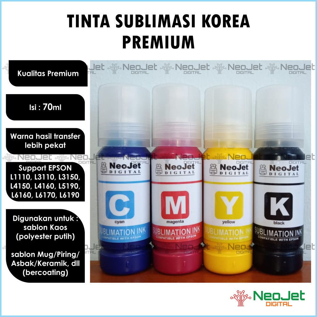 Jual Tinta Sablon Sublim Sublimasi Korea Premium Botol 003 | Shopee ...