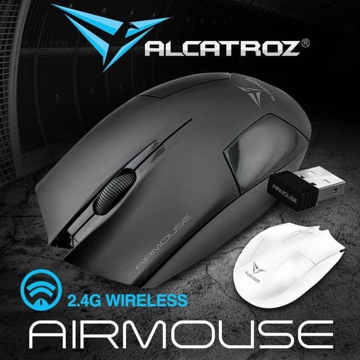Jual Mouse Wireless Alcatroz Airmouse (Black / White) | Shopee Indonesia