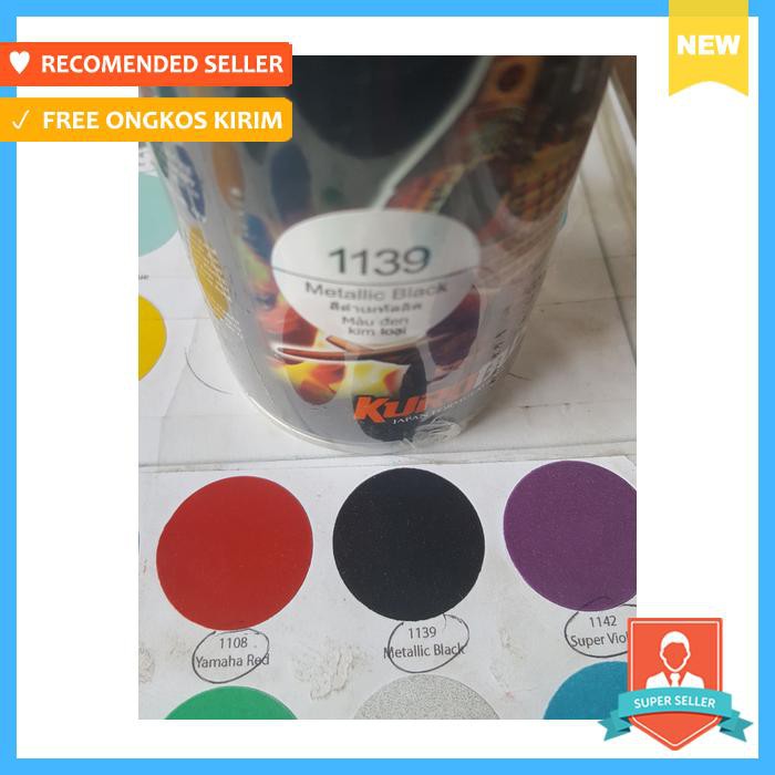 Jual Cat samurai paint 1139 metalik black hitam pilok pylok cat semprot ...