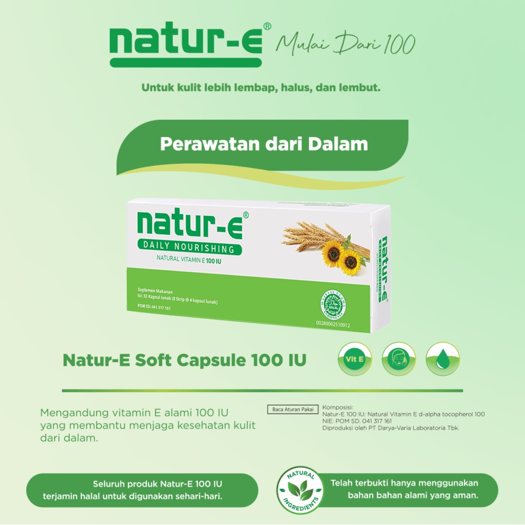 Jual [Bundle] Natur-E Skin Start Natural Vitamin E 100 IU 32s 2pcs Soft ...