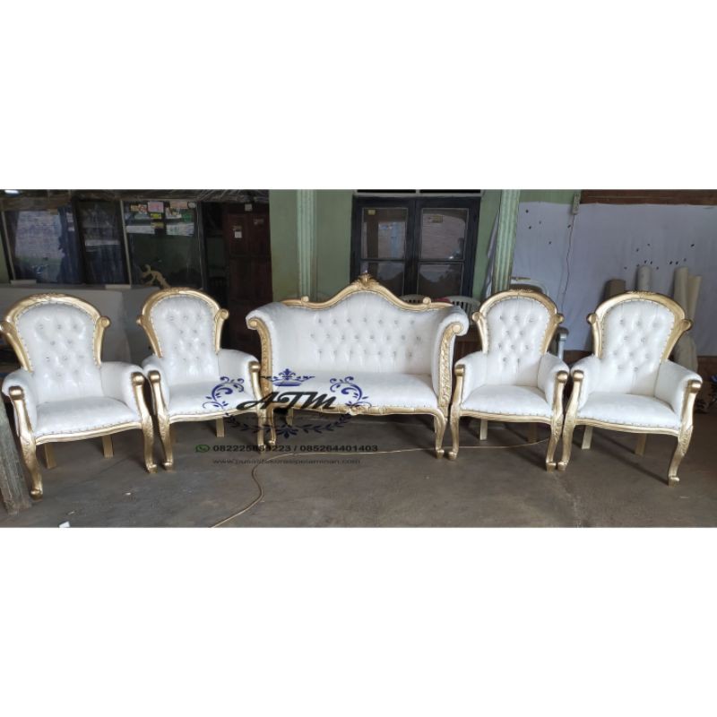 Jual jual set kursi pelaminan kursi lois kerang jepara | Shopee Indonesia