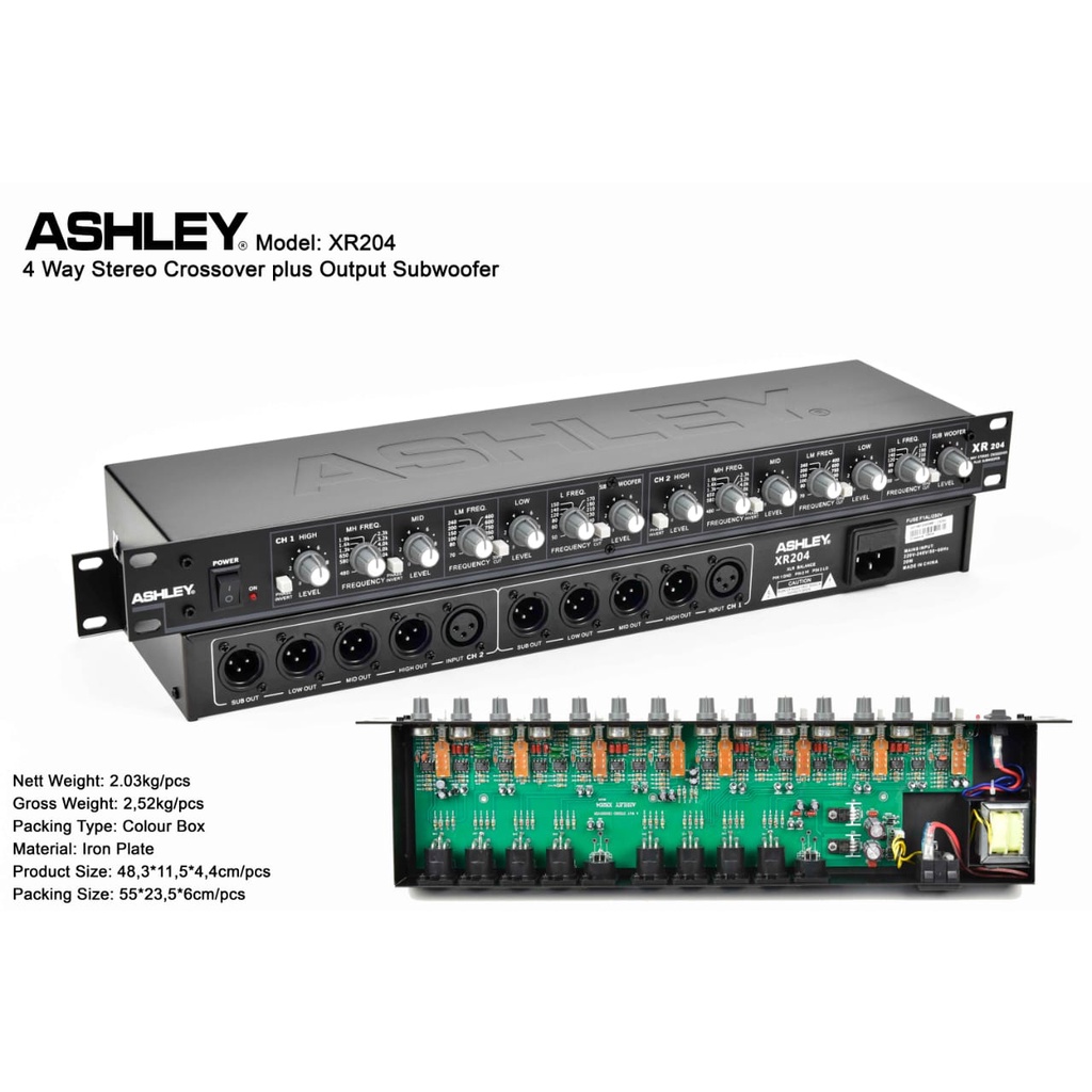 Jual Crossover ASHLEY XR204 XR 204 4Way Stereo Original | Shopee Indonesia