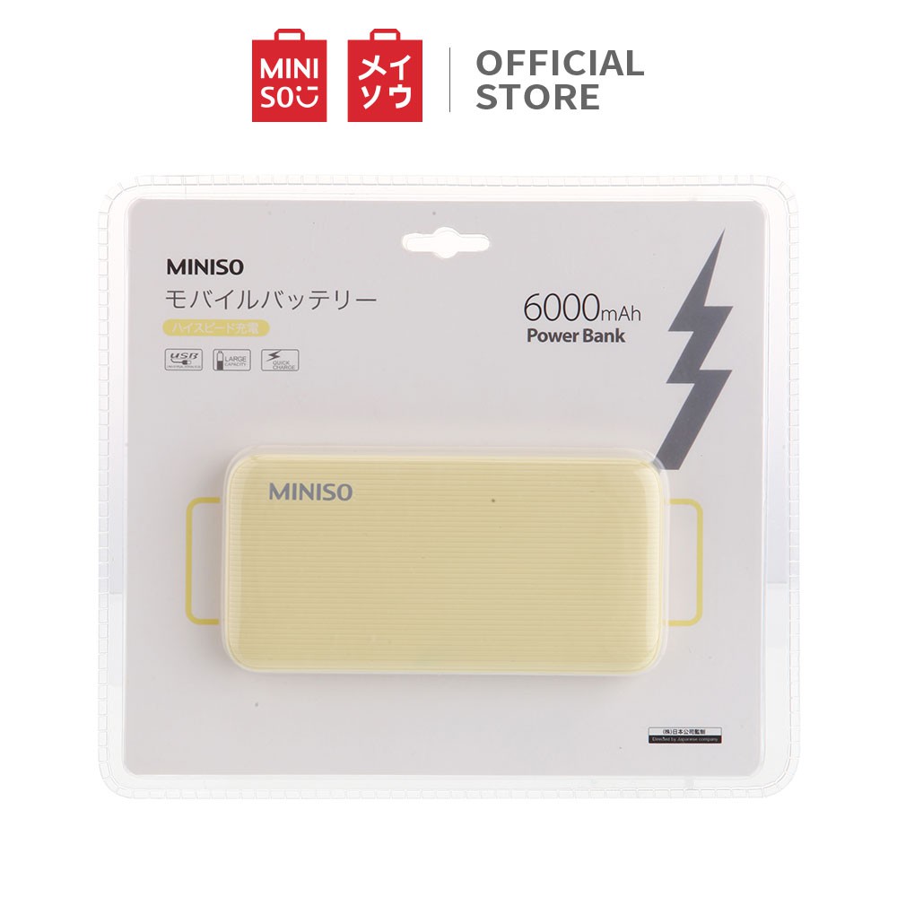 Jual MINISO Power Bank 6000mAh Daya Besar Capacity Slim Charging ...