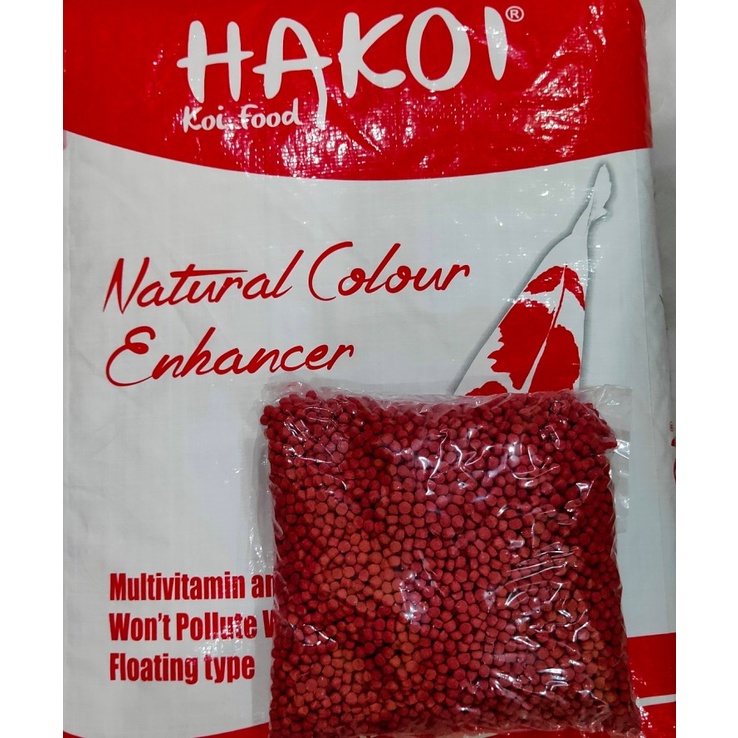 Jual HAKOI REPACK 500 GR UKURAN 5MM | PAKAN KOI HAKOI NATURAL COLOUR ...