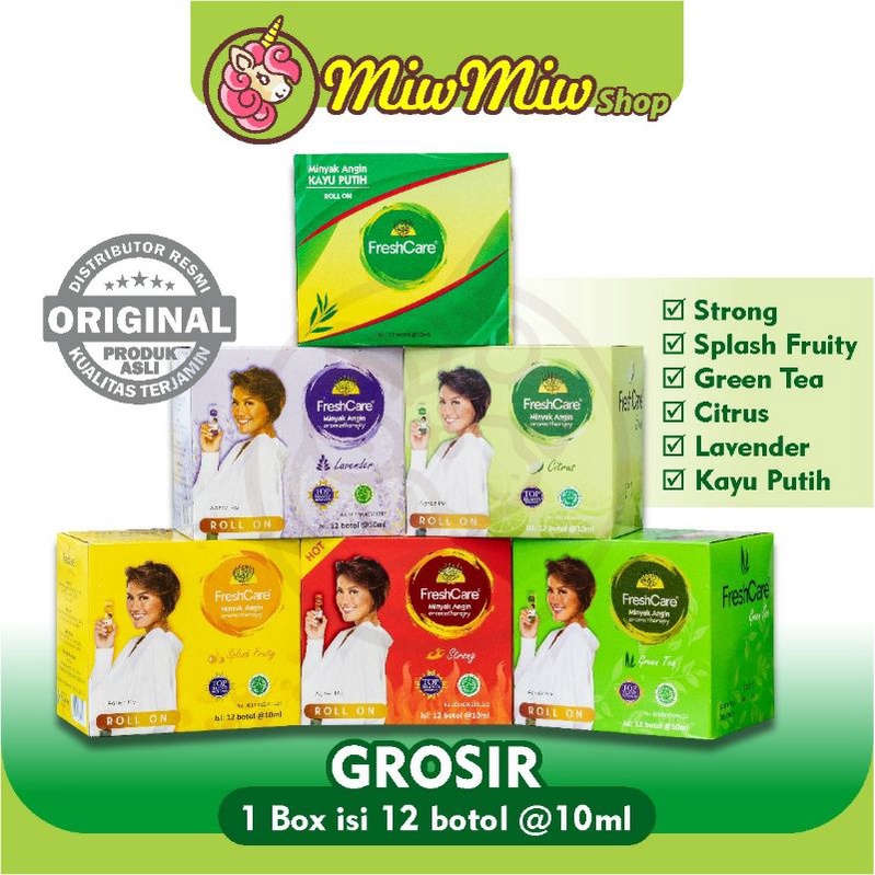 Jual Fresh Care Roll On 1 Box/ Kotak isi 12 pcs. @ 10 ml (FreshCare ...