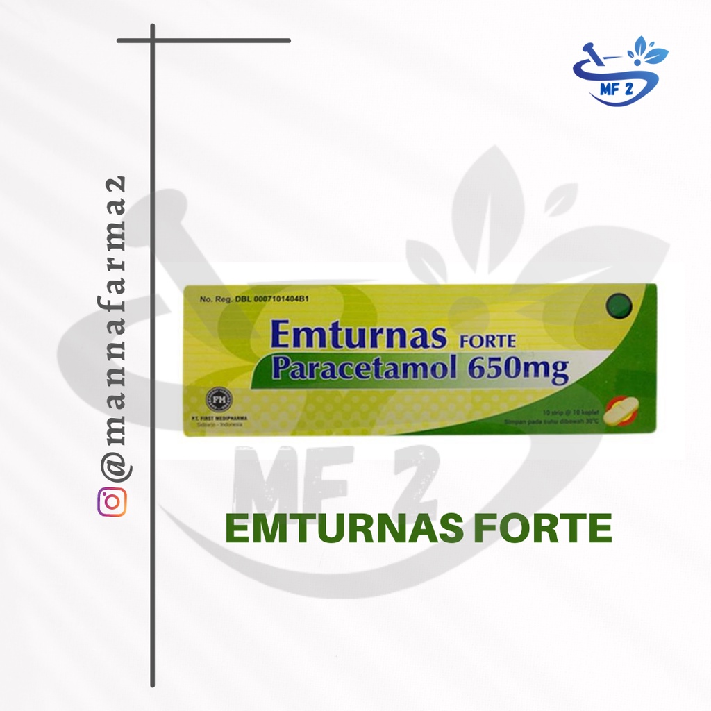 Jual EMTURNAS FORTE (PARACETAMOL 650 MG) PER STRIP @10 KAPLET | Shopee ...
