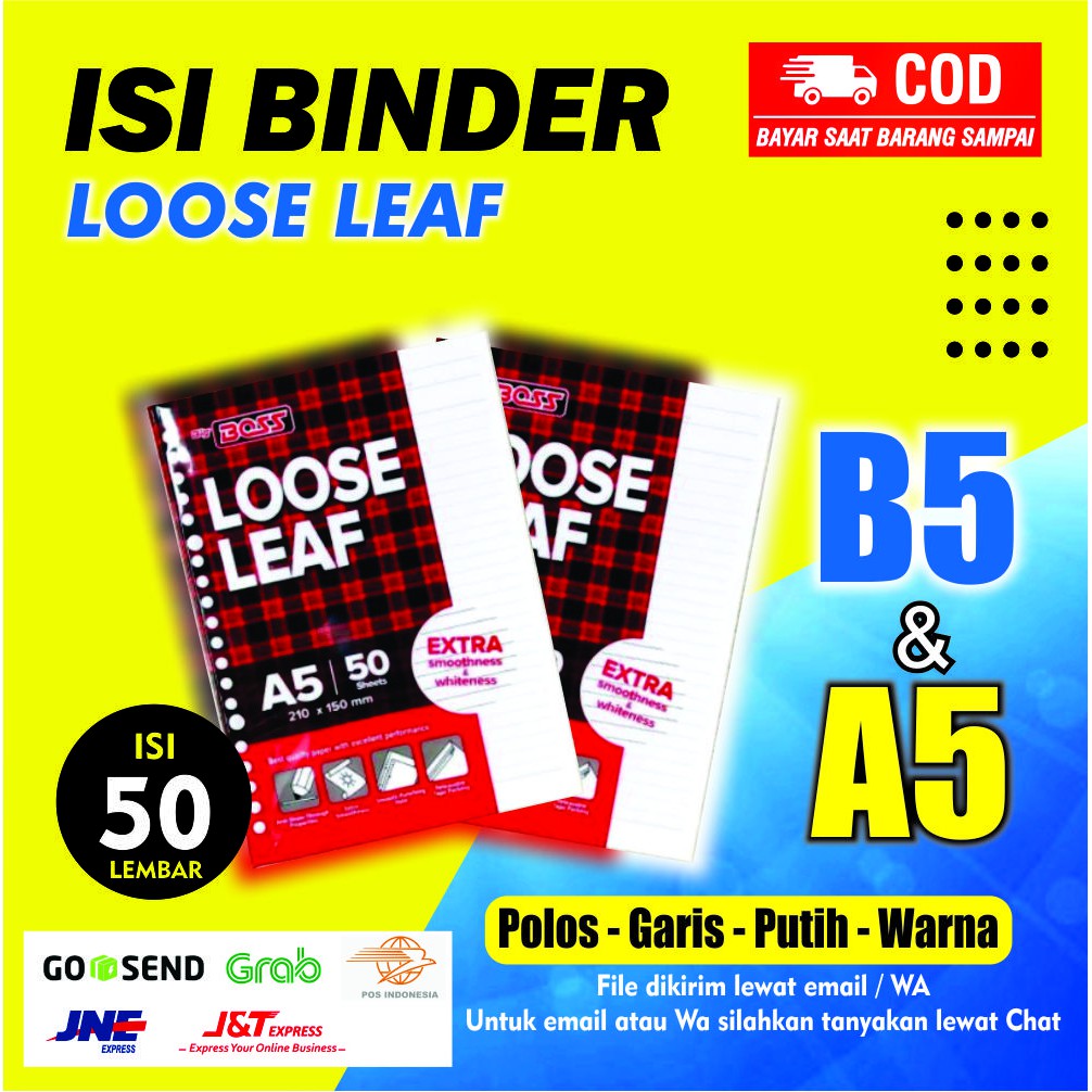Jual ISI BINDER / LOOSE LEAF B5 & A5 | Shopee Indonesia