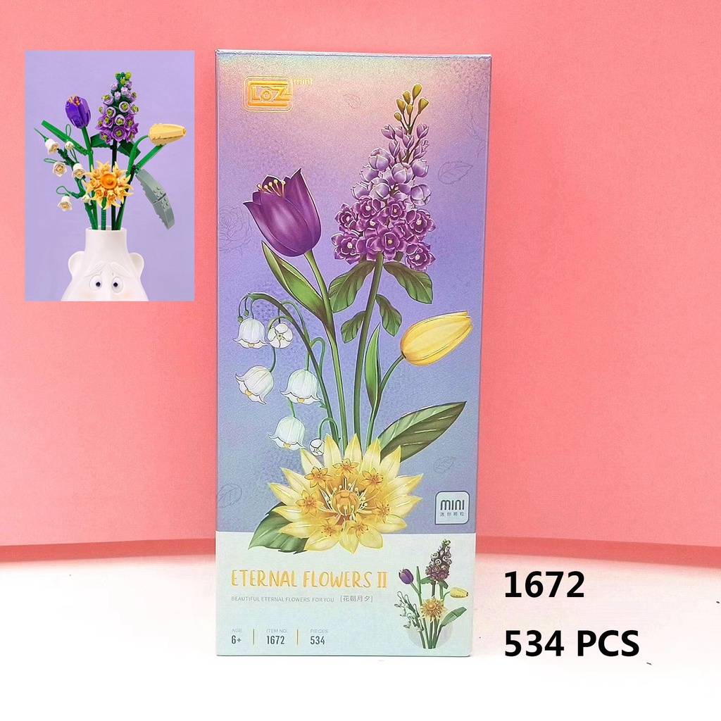 Jual LOZTOYS Flower Bunga Block Mainan Rakitan Balok Bangunan Buket ...