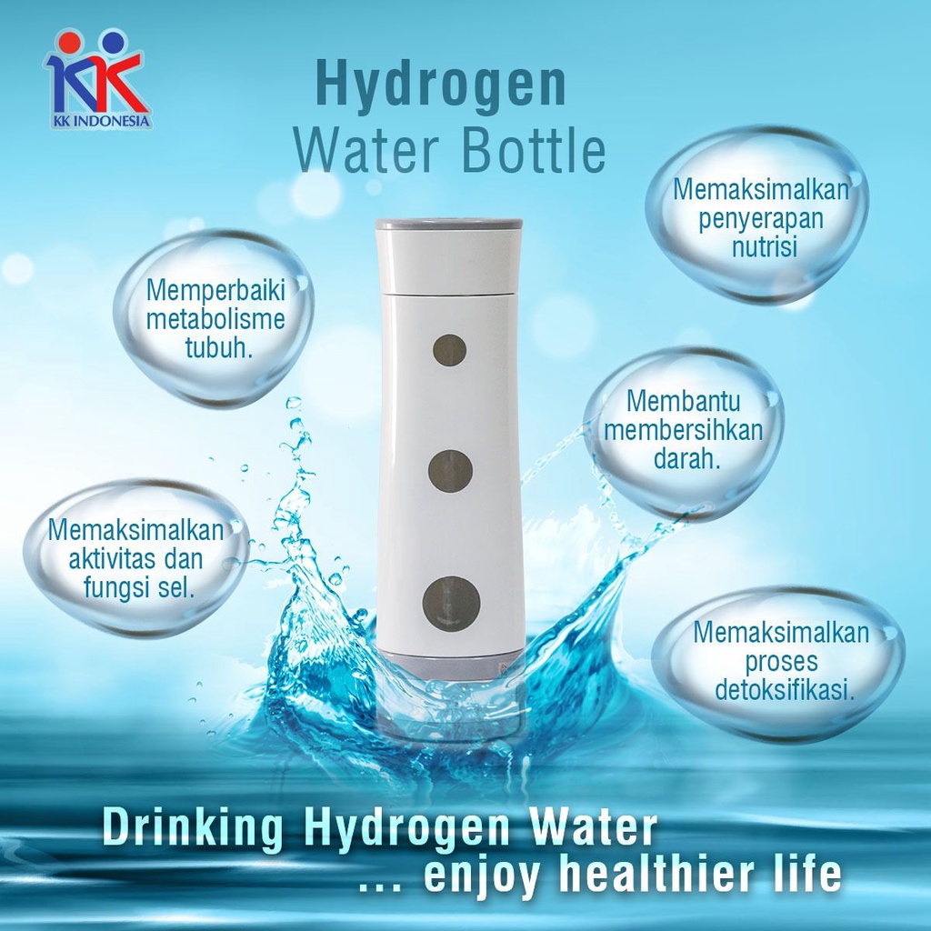Jual KK Hydrogen Water Bottle | Botol Air Hidrogen Mineral | Ph Tinggi ...