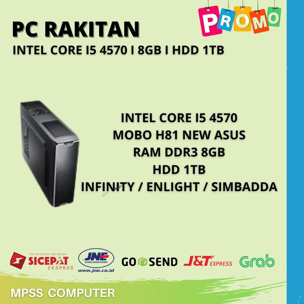 Jual PC RAKITAN CORE I5 4570 8GB HD 1TB | Shopee Indonesia