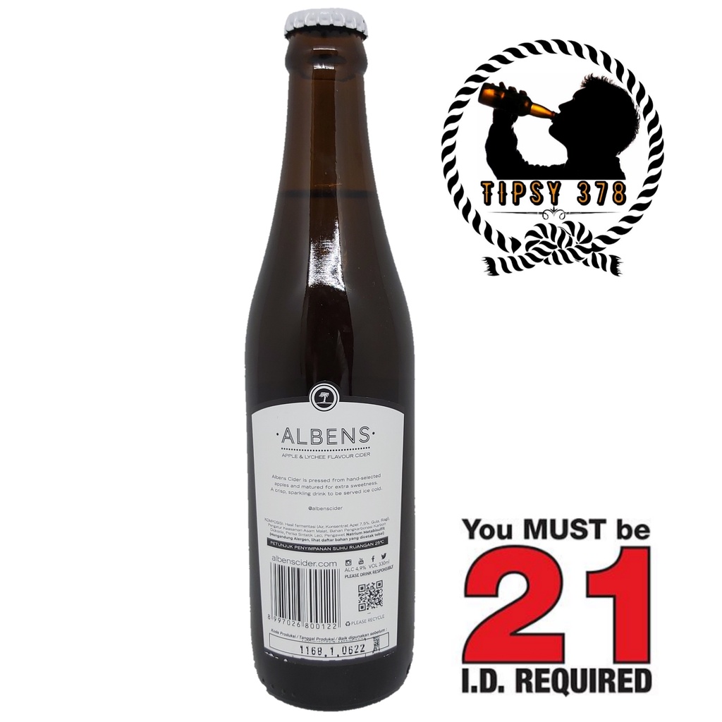 Jual Beer Albens Apple Cider Strawberry Flavour 330ml (ECER/SATUAN ...