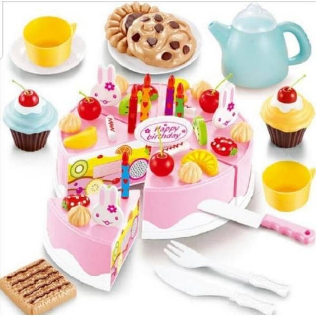 Jual WU - Mainan Anak Kue Ulang Tahun Isi 75 Pcs - DIY Cake | Shopee ...