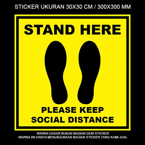 Jual Sticker Lantai Social Distancing / Sticker Jaga Jarak | Shopee ...