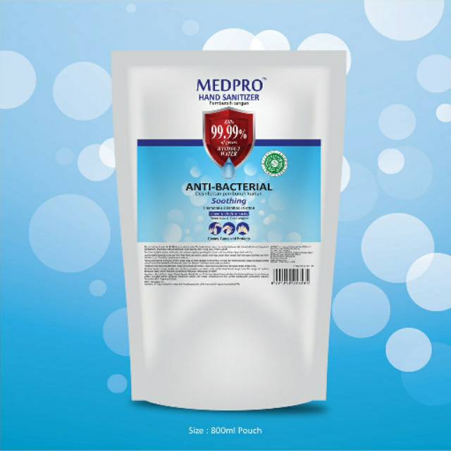 Jual Medpro hand sanitizer antiseptic gel 800ml dan spray 100ml ...