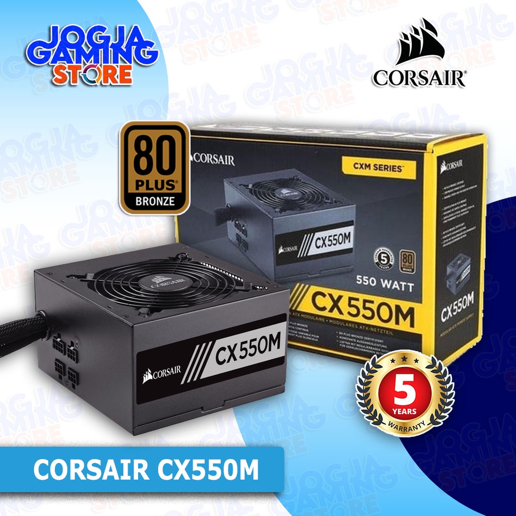 Jual POWER SUPPLY CORSAIR CX550M 80 PLUS BRONZE 550 WATT ATX PSU CX SERIES | Shopee Indonesia