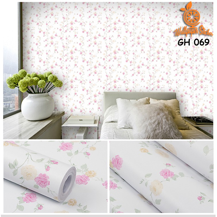 Jual Wallpaper Dinding Kamar Tidur Wall Stiker Ukuran 45 cm x 8 meter ...