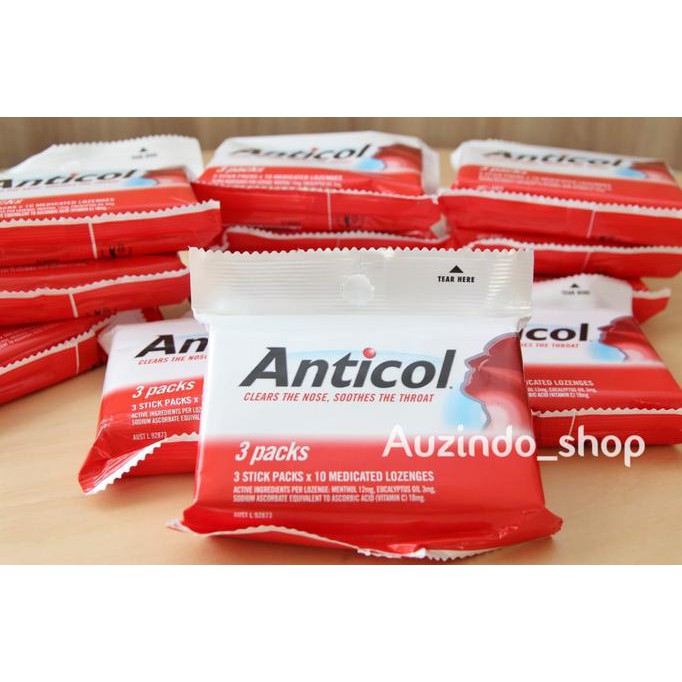 Jual Ready bisa COD Anticol throat Lozenges 3 packs x 10 medicated ...