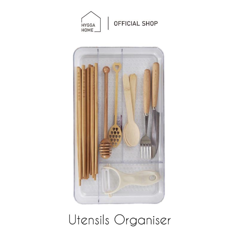 Jual Hygga Home Transparent Utensils Organiser for drawer/ Tempat ...