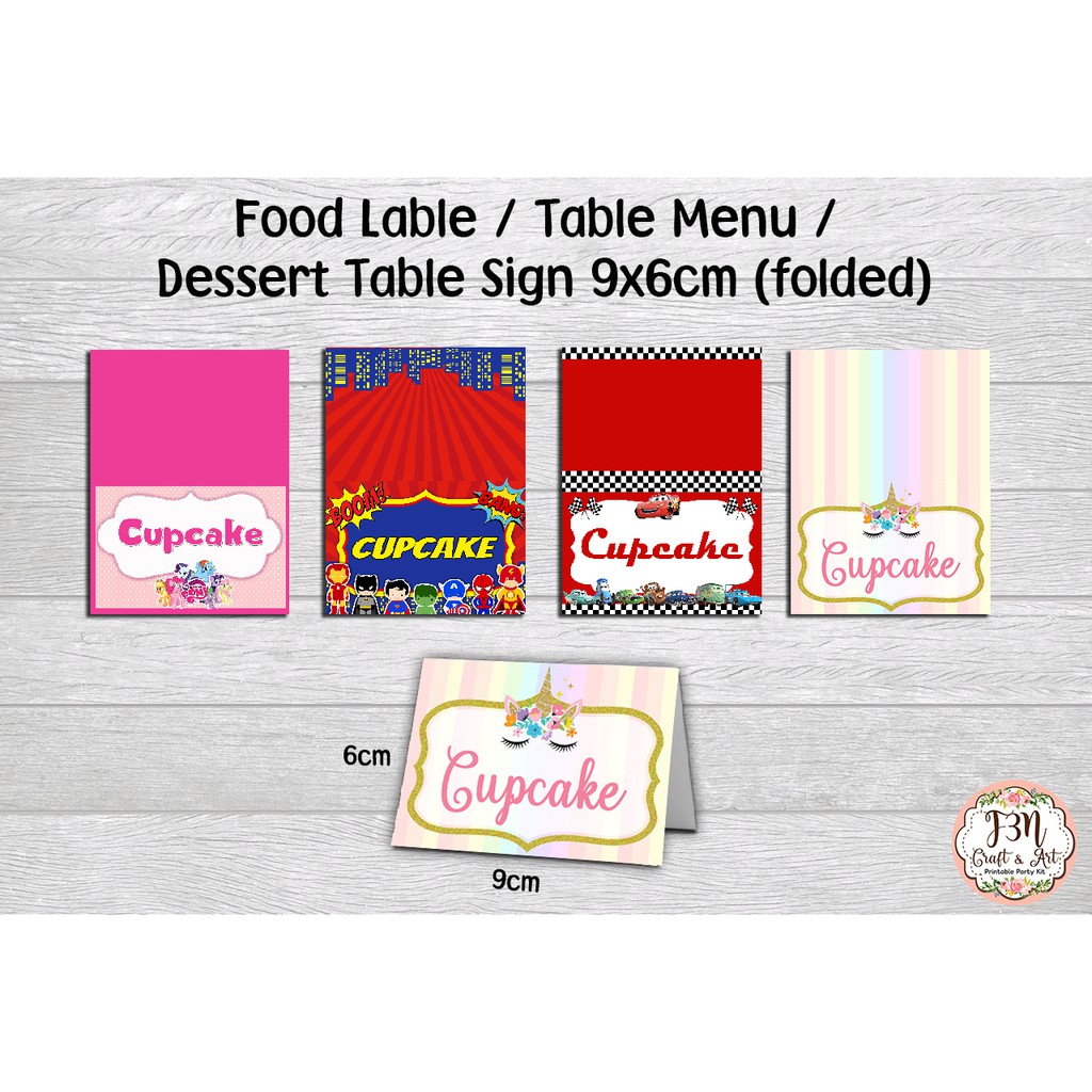 Jual Food Label / Table Menu / Dessert Table Sign | Shopee Indonesia