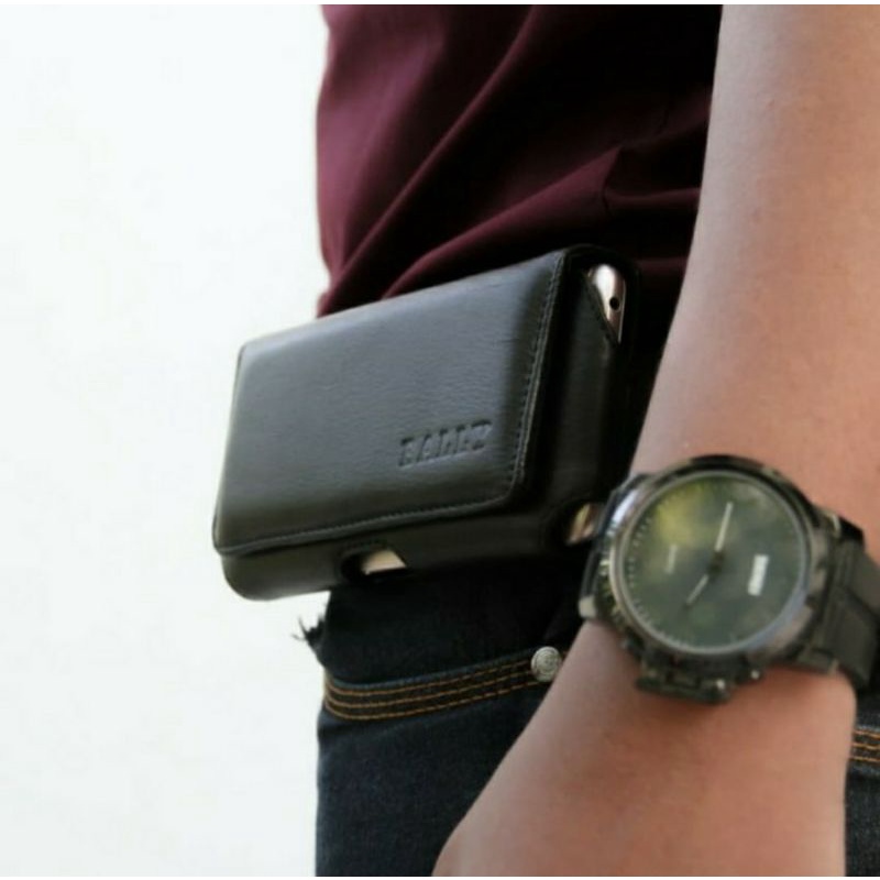 Jual Dompet hp Tas Pinggang HP Dompet Smartphone Kulit Asli DHP052 ...