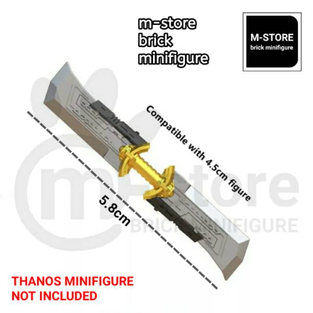 Jual brick thanos infinity sword double edged sword brick toy | Shopee ...