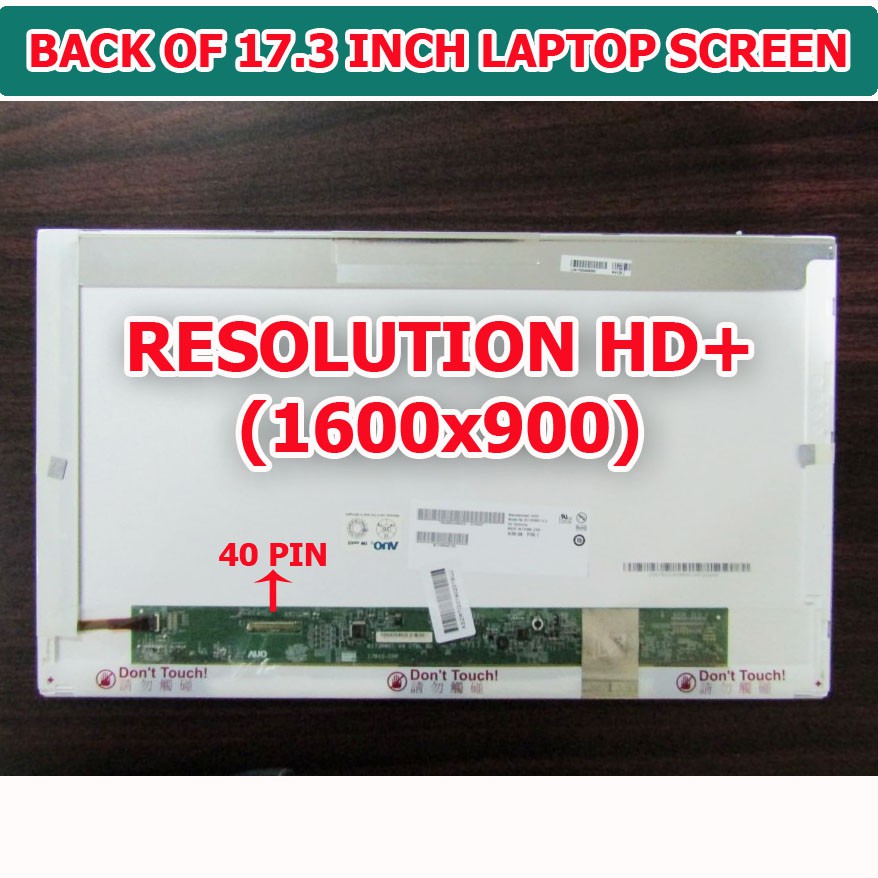 Jual SCREEN LAYAR LED LCD LAPTOP 17.3 INCH TEBAL 40 PIN HD+ | Shopee ...