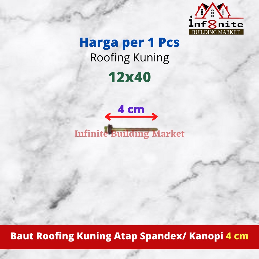Jual Sekrup Skrup Roofing 12x40 Baut Ruping Atap Baja Ringan Kuning 4 ...