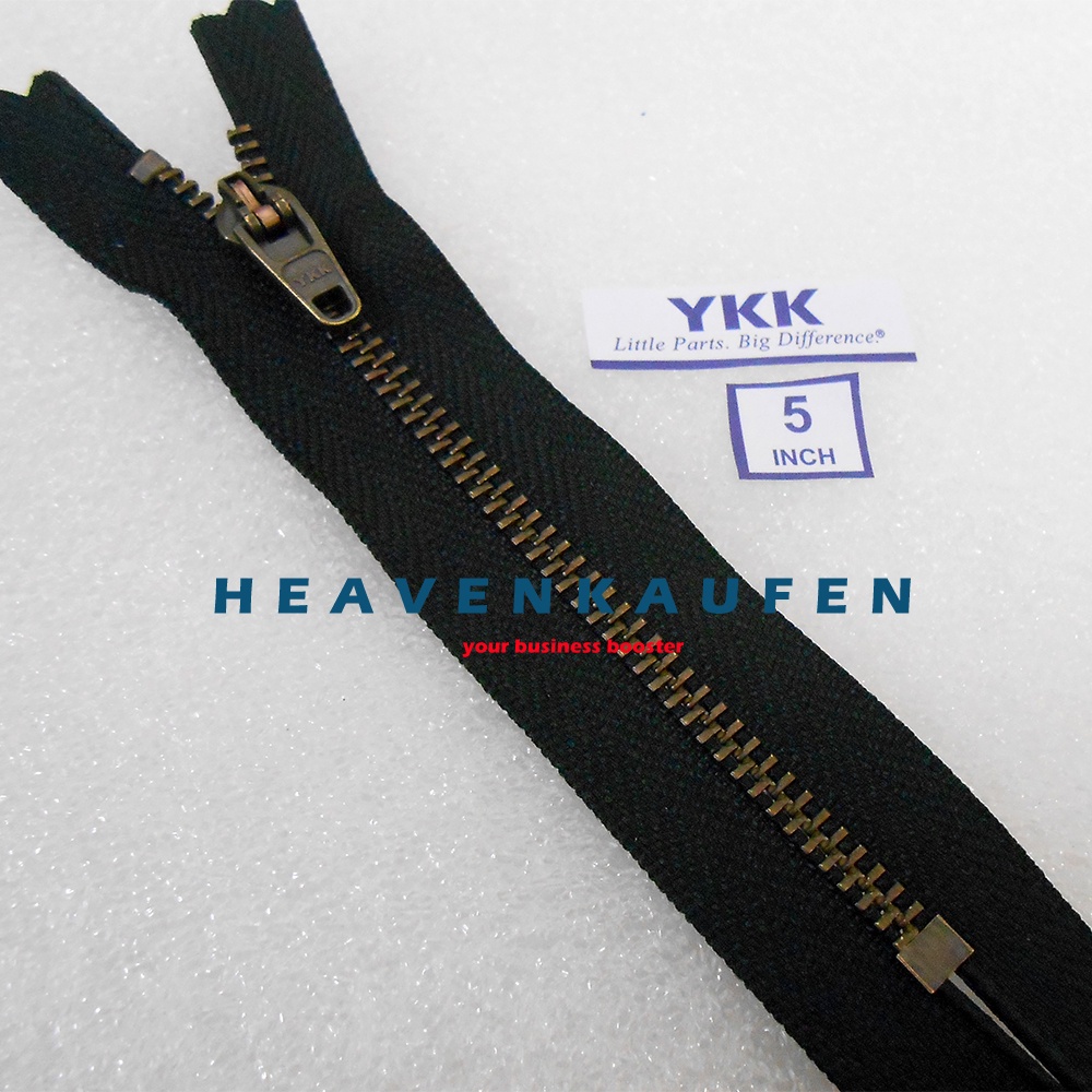 Jual Resleting Zipper YKK Jeans Gigi Besi Metal 12,5 cm atau 5 inch ATG Bakar Untuk Resleting ...