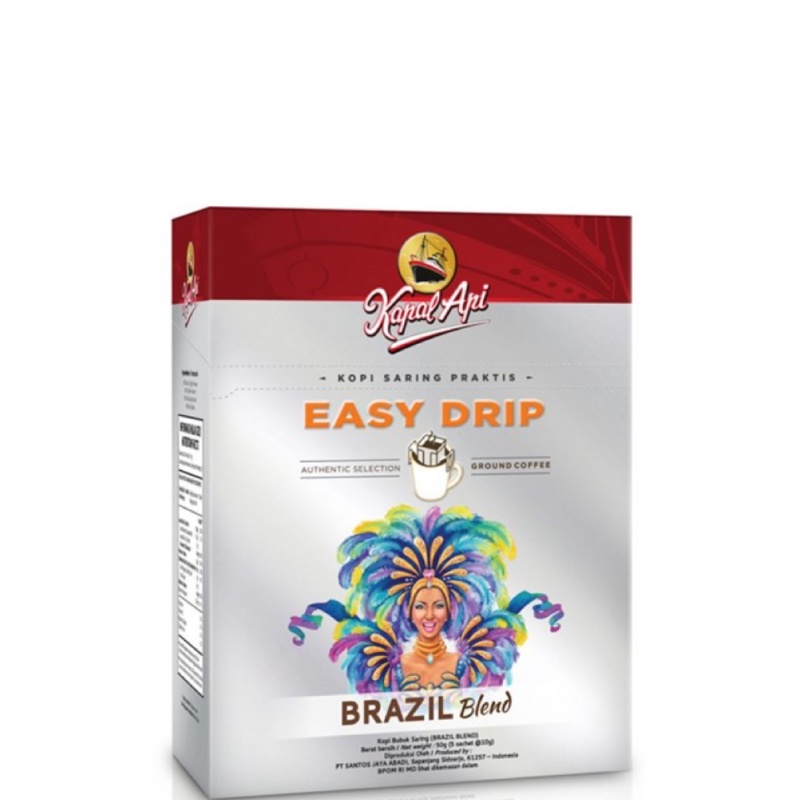 Jual Kapal Api Easy Drip Brazil Blend Kopi 5 x 10 gr | Shopee Indonesia