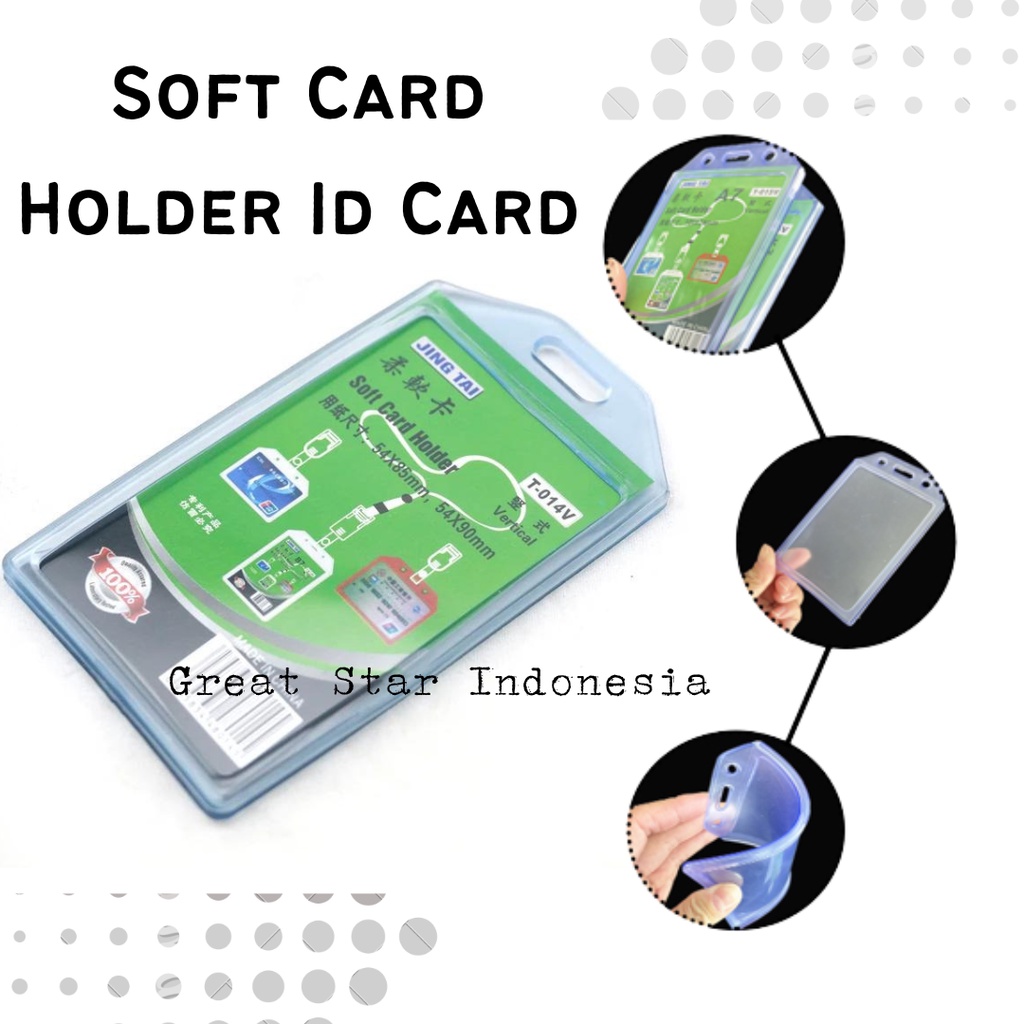 Jual SOFT CARD HOLDER LENTUR CLEAR / KOTAK ID CARD | TEMPAT ID CARD ...
