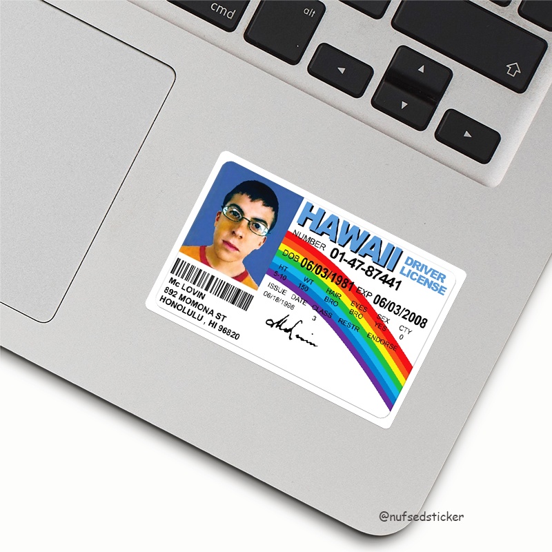 Jual McLovin Drivers License Sticker | Shopee Indonesia