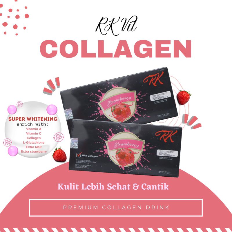 Jual RK Glow Vitamin Collagen rasa strawberry | Shopee Indonesia