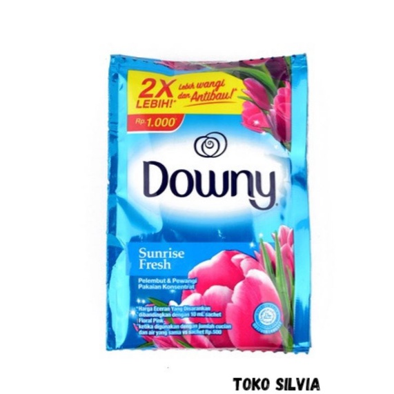 Jual DOWNY Biru sachet 8ml kemasan 500 - 2 Renceng (24 sachet) | Shopee ...