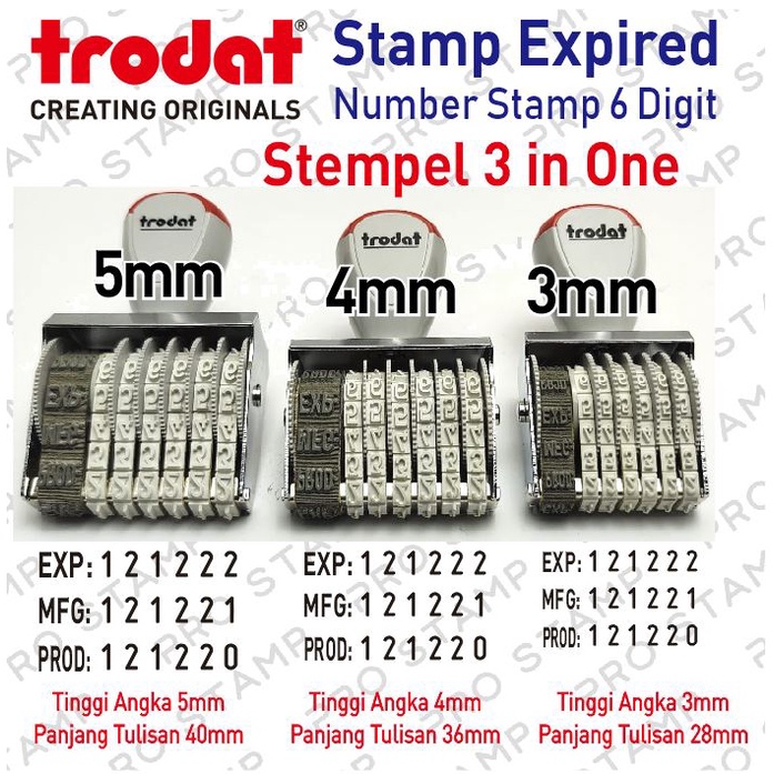 Jual Stempel Angka 3mm 6 Digit Kode Produksi / Expired | Shopee Indonesia