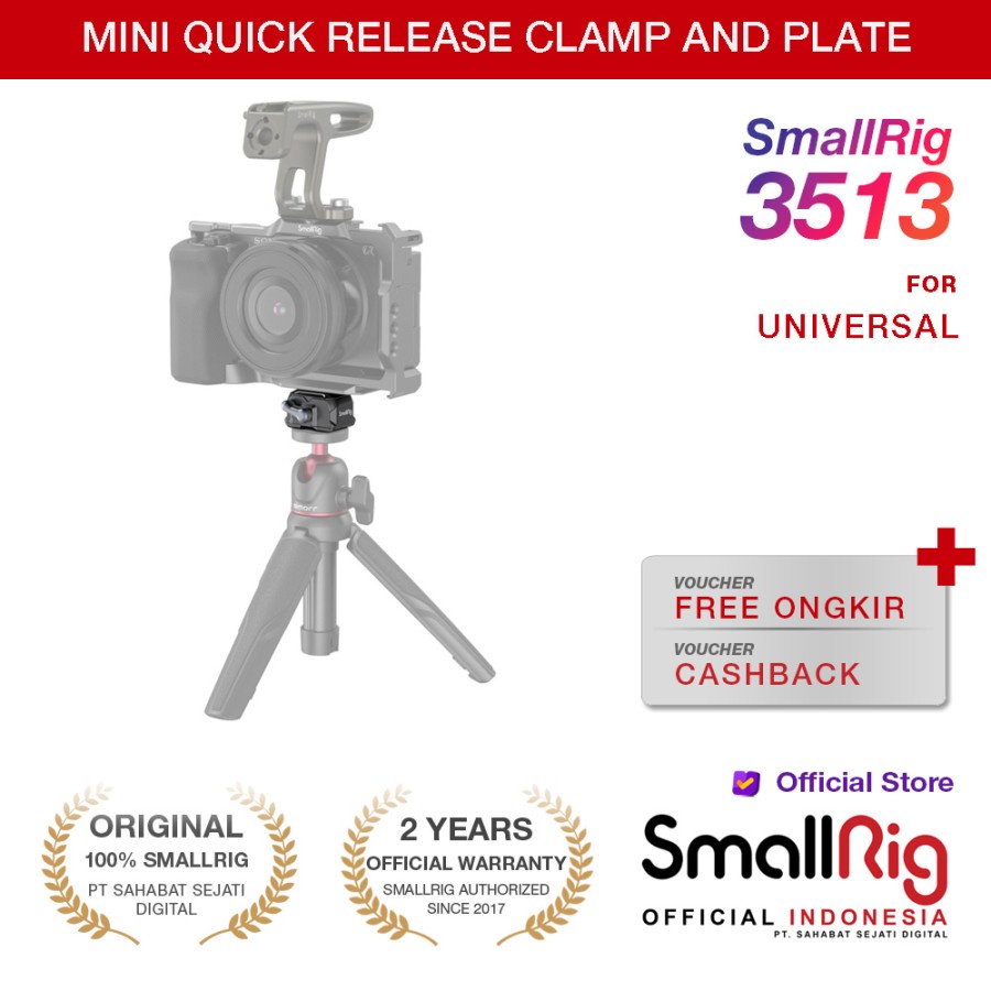 Jual SmallRig Drop-in HawkLock Universal mini Quick Release Clamp and ...