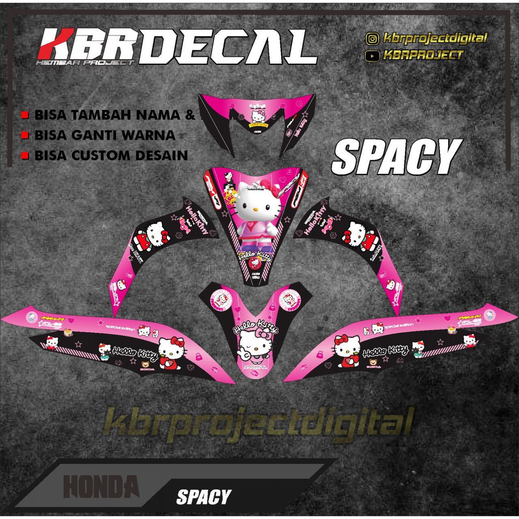 Jual DECAL SPACY STICKER VARIASI FULL BODY LIST MOTOR HONDA SPACY BISA ...