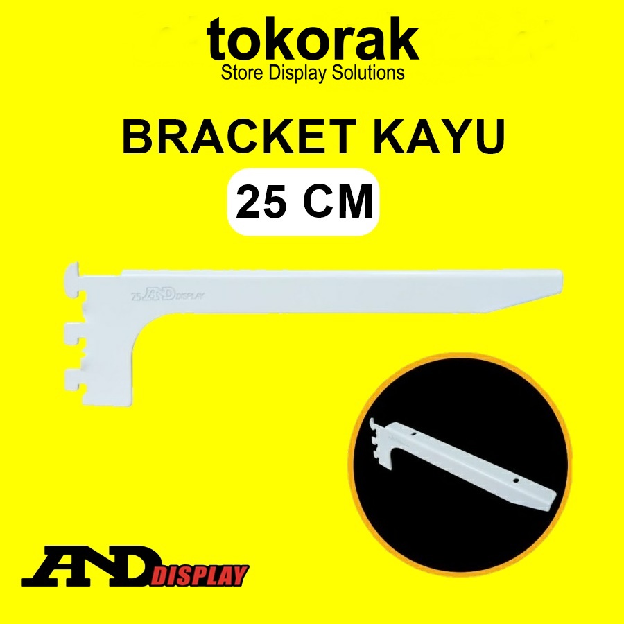 Jual BRACKET KAYU 25 CM PUTIH DAUN BRAKET SIKU AMBALAN RAK DINDING 25CM ...