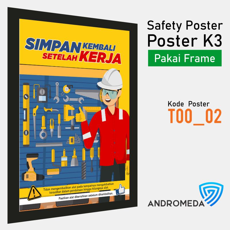 Jual Safety Poster K3 : 5R 5S Kerapihan Tempat Kerja Alat + Frame ...