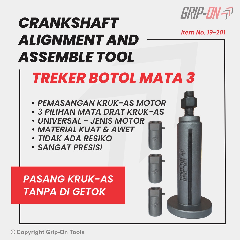Jual Original GRIP-ON TREKER KRUK AS 3 MATA CRANKSHAFT ALIGNMENT ...