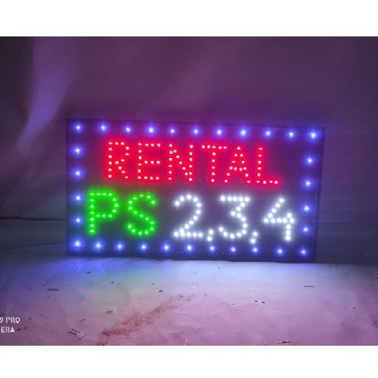 Jual lampu tulisan led RENTAL PS 2 3 4 new | Shopee Indonesia