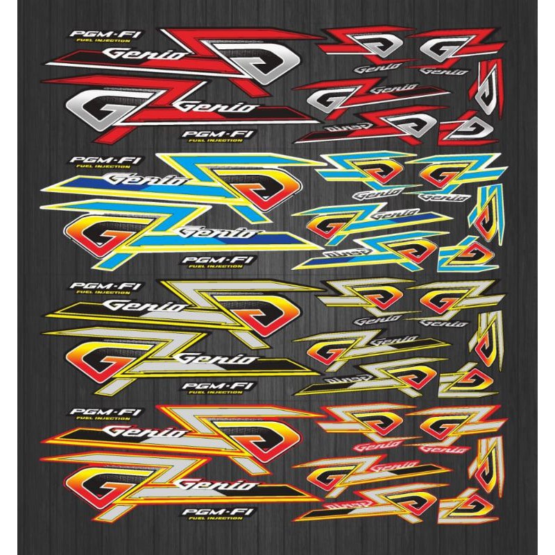 Jual Stiker Motor Striping Motor Variasi Genio Motif Grafis Dan Animasi ...