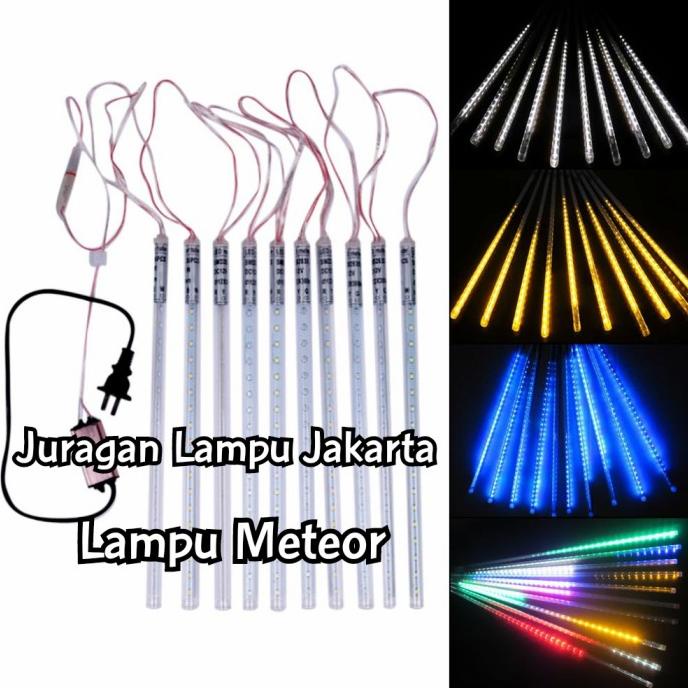 Jual Lampu meteor jatuh led meteor 10 batang lampu led meteor 50 cm ...