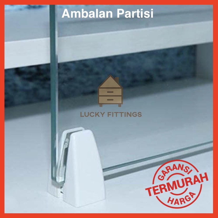 Jual Bracket Ambalan Klem Partisi PUTIH ANTI CORONA Sekat Partition ...
